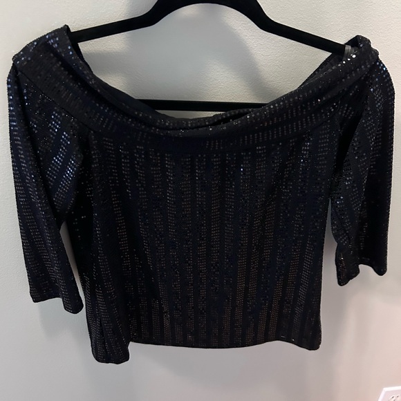 Clara Sun Woo | Tops | Clara Sun Woo Black Sequin Blouse | Poshmark
